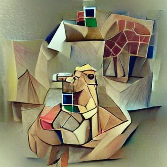 cubist camel - AI Generated Artwork - NightCafe Creator