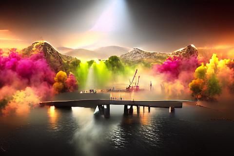 8k resolution colourful matte painting volumetric lighting - AI ...