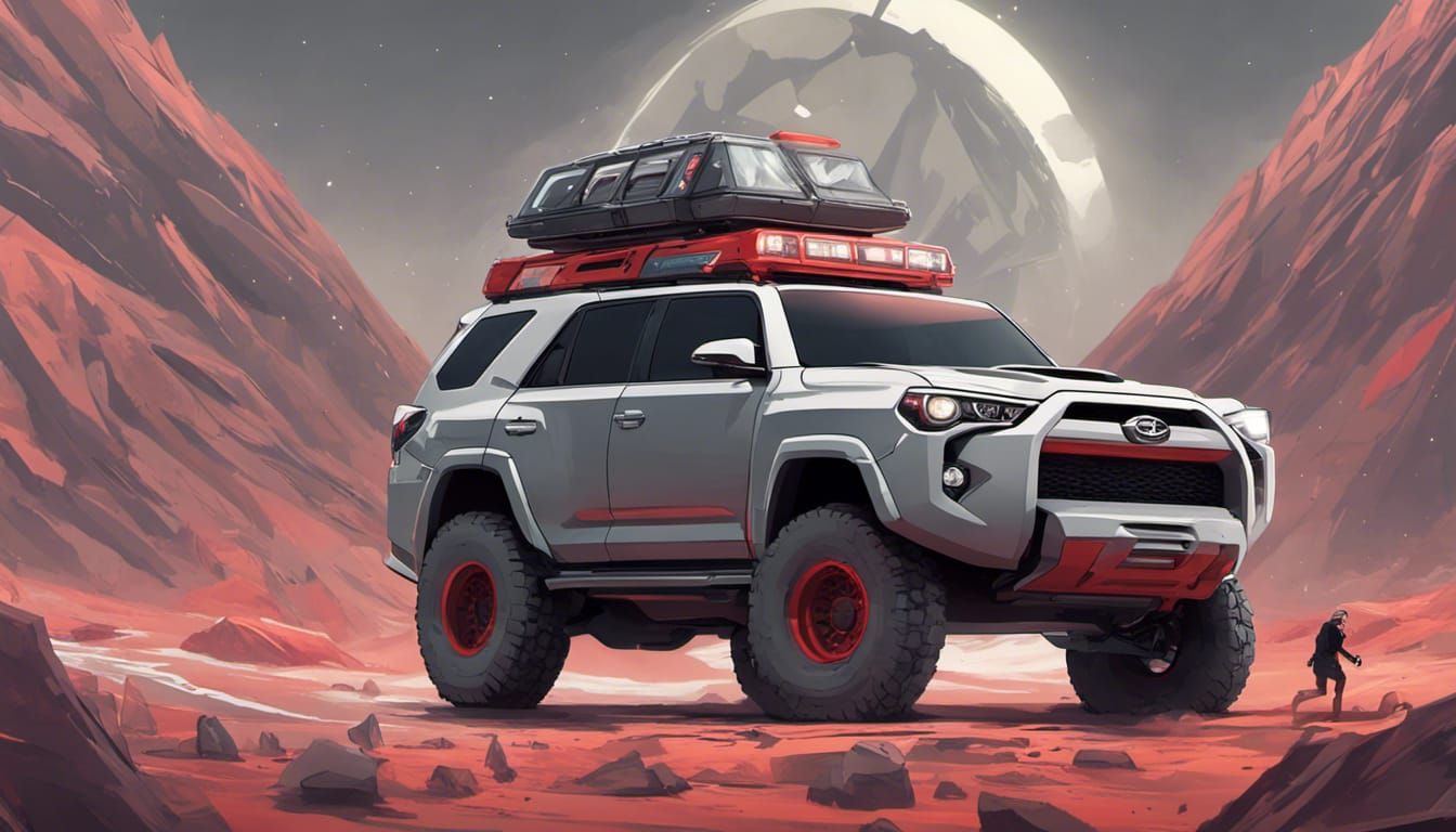 Giant 4Runner or Tiny Man? - AI Generated Artwork - NightCafe Creator