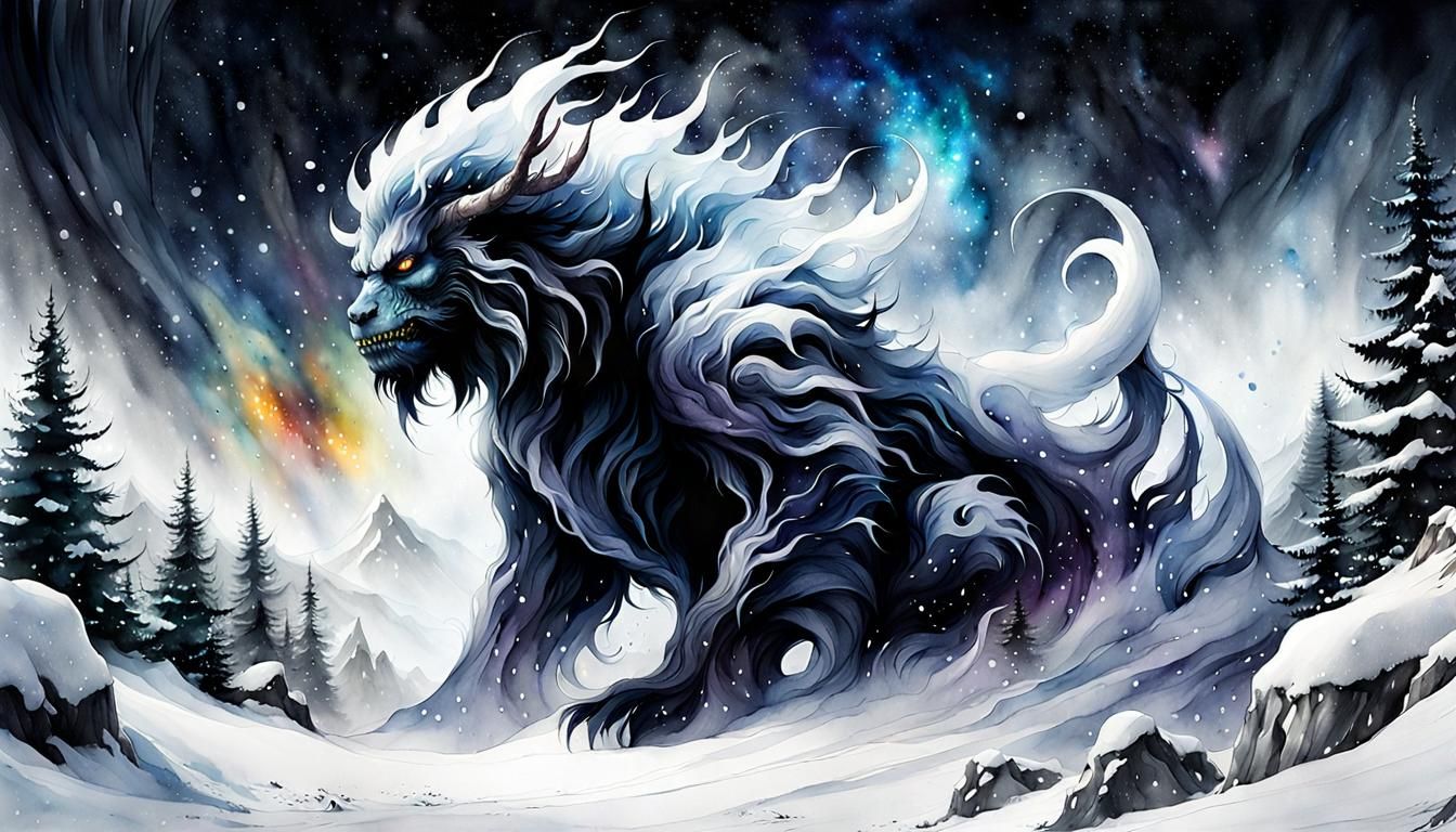 Snow Monster - AI Generated Artwork - NightCafe Creator