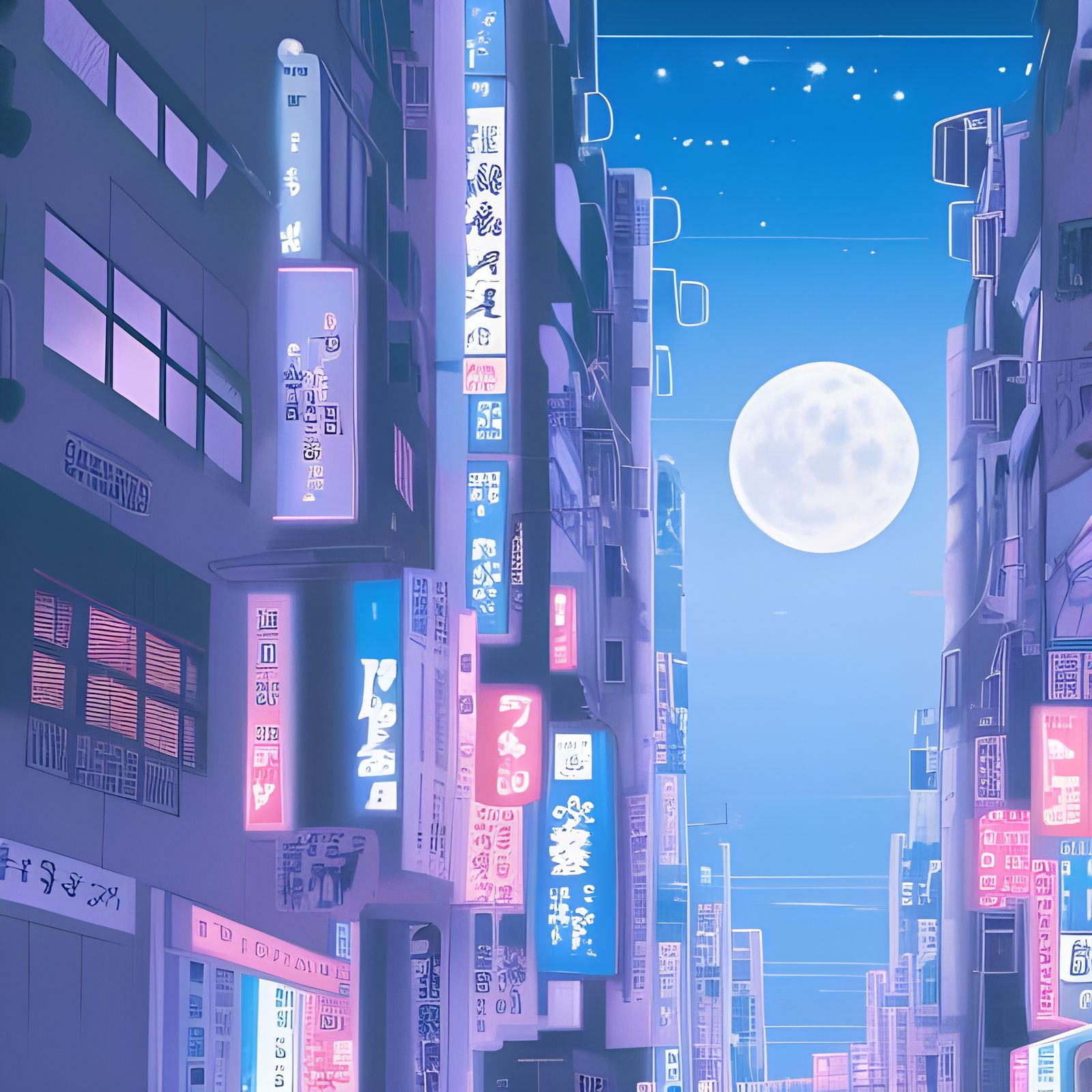 Aesthetic Blue City - AI Generated Artwork - NightCafe Creator