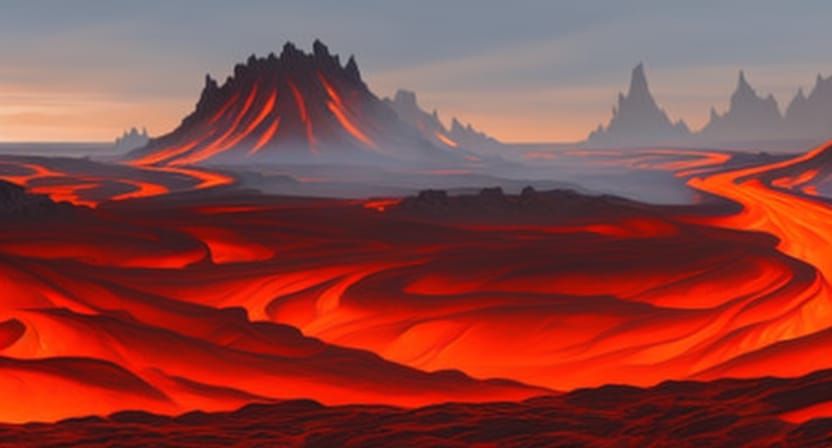 Lava Hellscape - AI Generated Artwork - NightCafe Creator