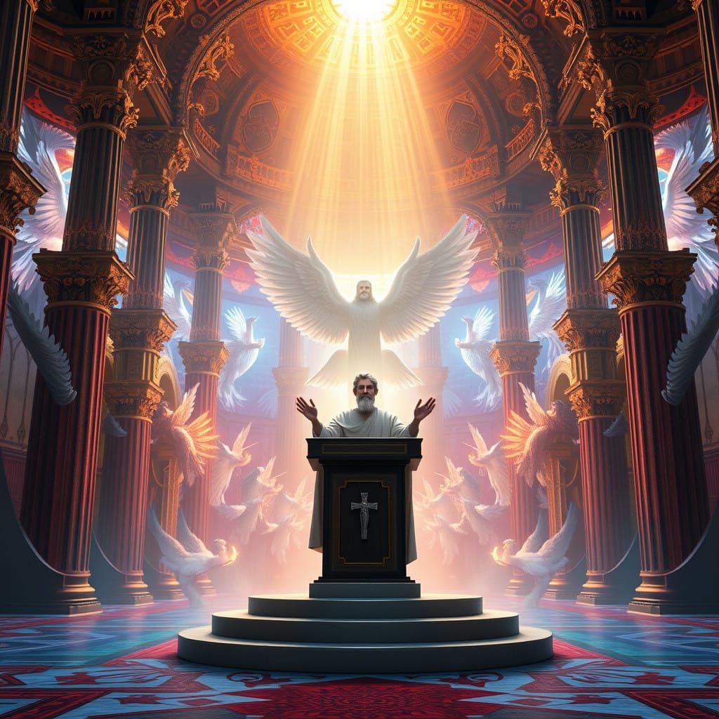 Divine Ambassadors Unveil the Coming of the King i... - AI Art