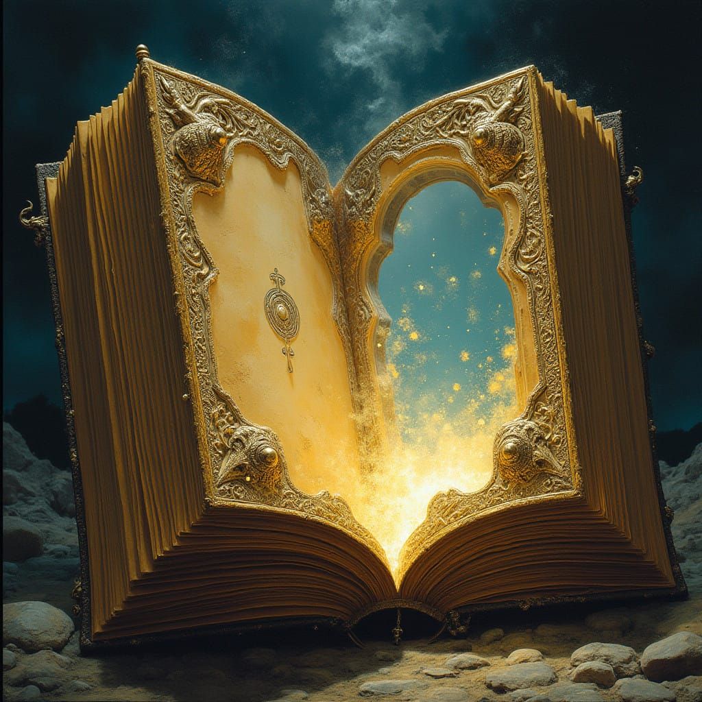 The portal book - Surreal Leatherbound Book Reveals Shimmeri...