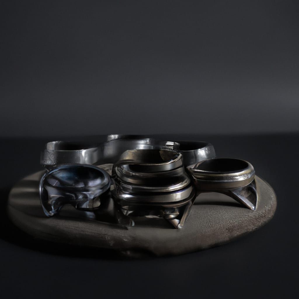 Nine rings for the mortal men, doomed to die - AI Generated Artwork ...