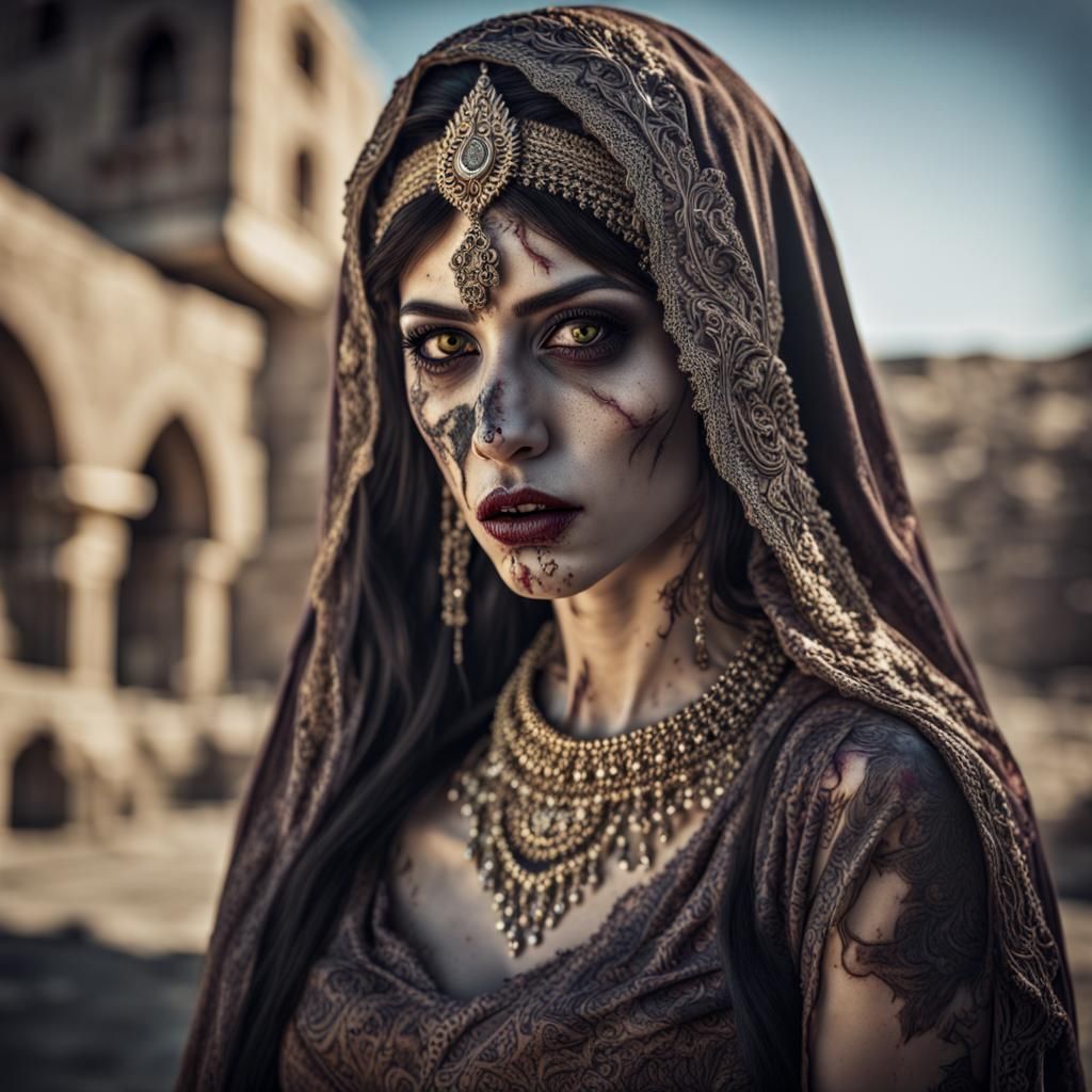 middle eastern princess zombie - AI Generated Artwork - NightCafe Creator