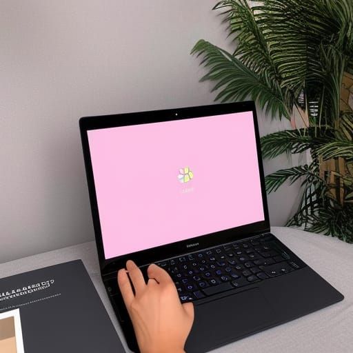 pink laptop - AI Generated Artwork - NightCafe Creator