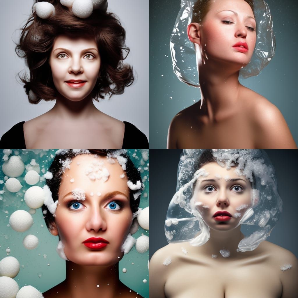 Plastic Ladies - AI Generated Artwork - NightCafe Creator