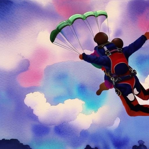 Skydiving - AI Generated Artwork - NightCafe Creator