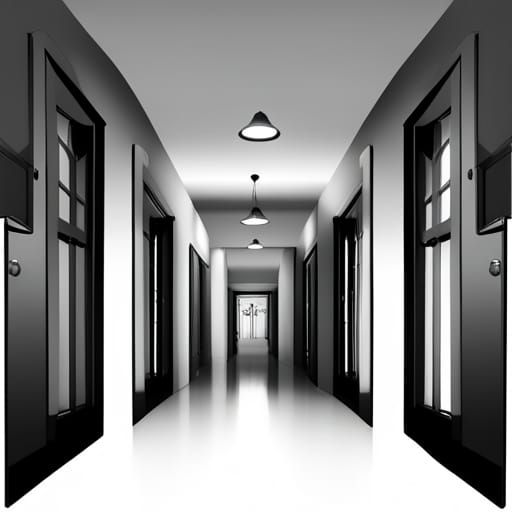 Hallway Maze - AI Generated Artwork - NightCafe Creator