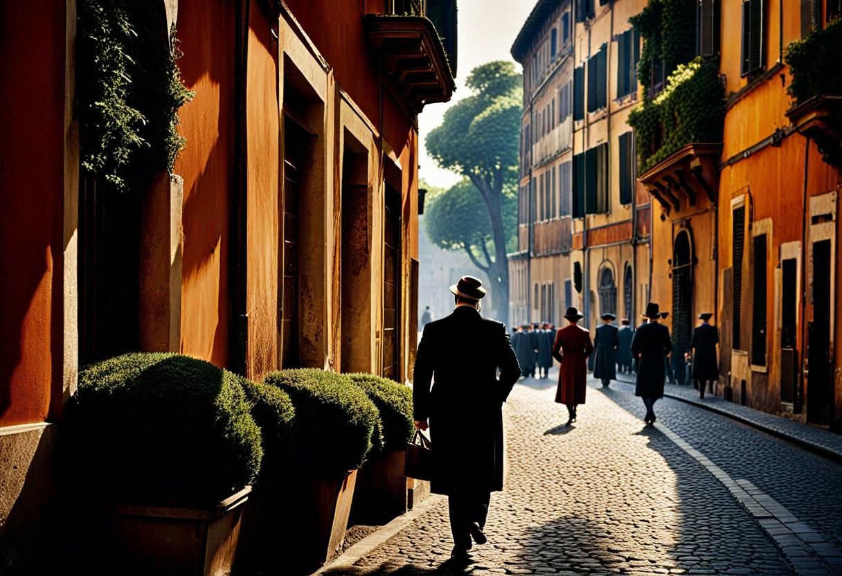 Autochrome In style of Saul Leiter, Gilded Age man walking, sidewalks ...