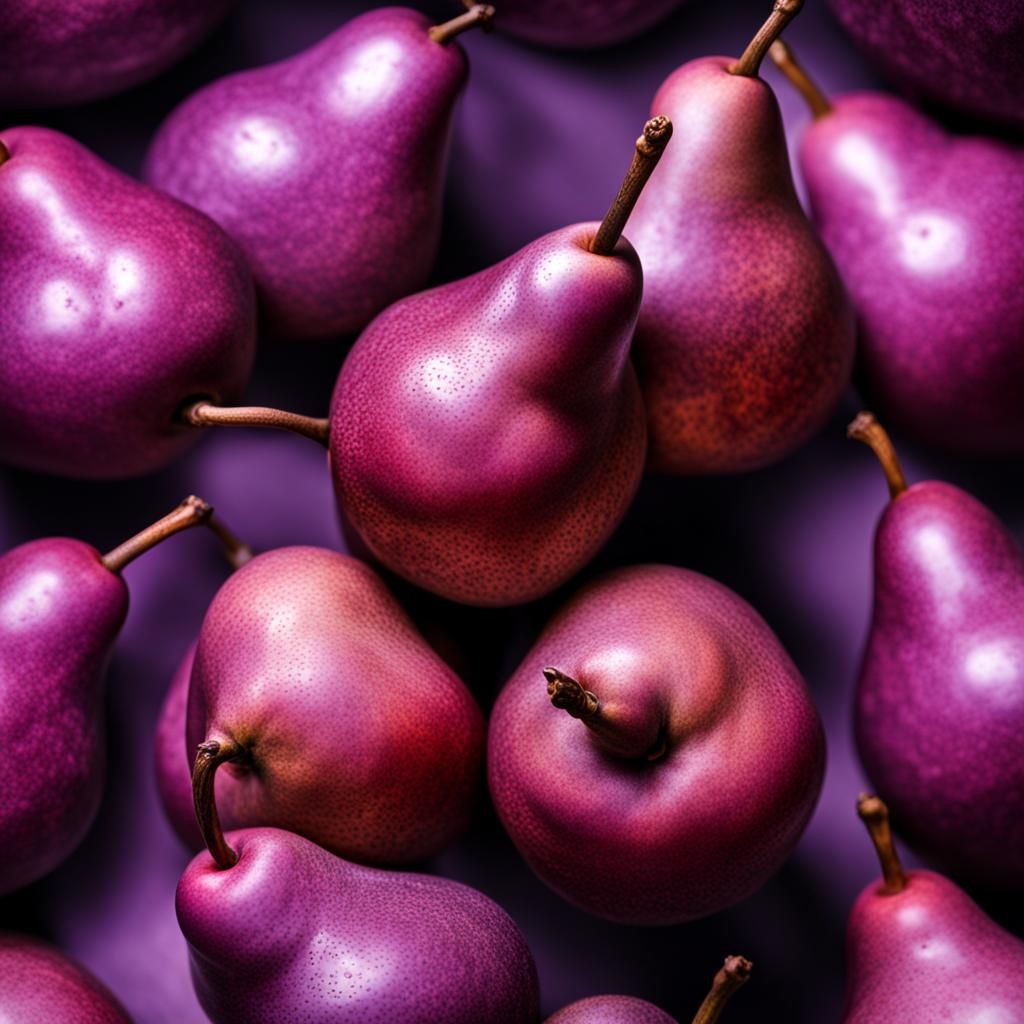 Telephotographic Macro: Perfect Purple Pear - AI Generated Artwork ...