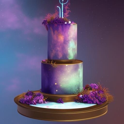 Celestial tier wedding cake - AI Generated Artwork - NightCafe Creator