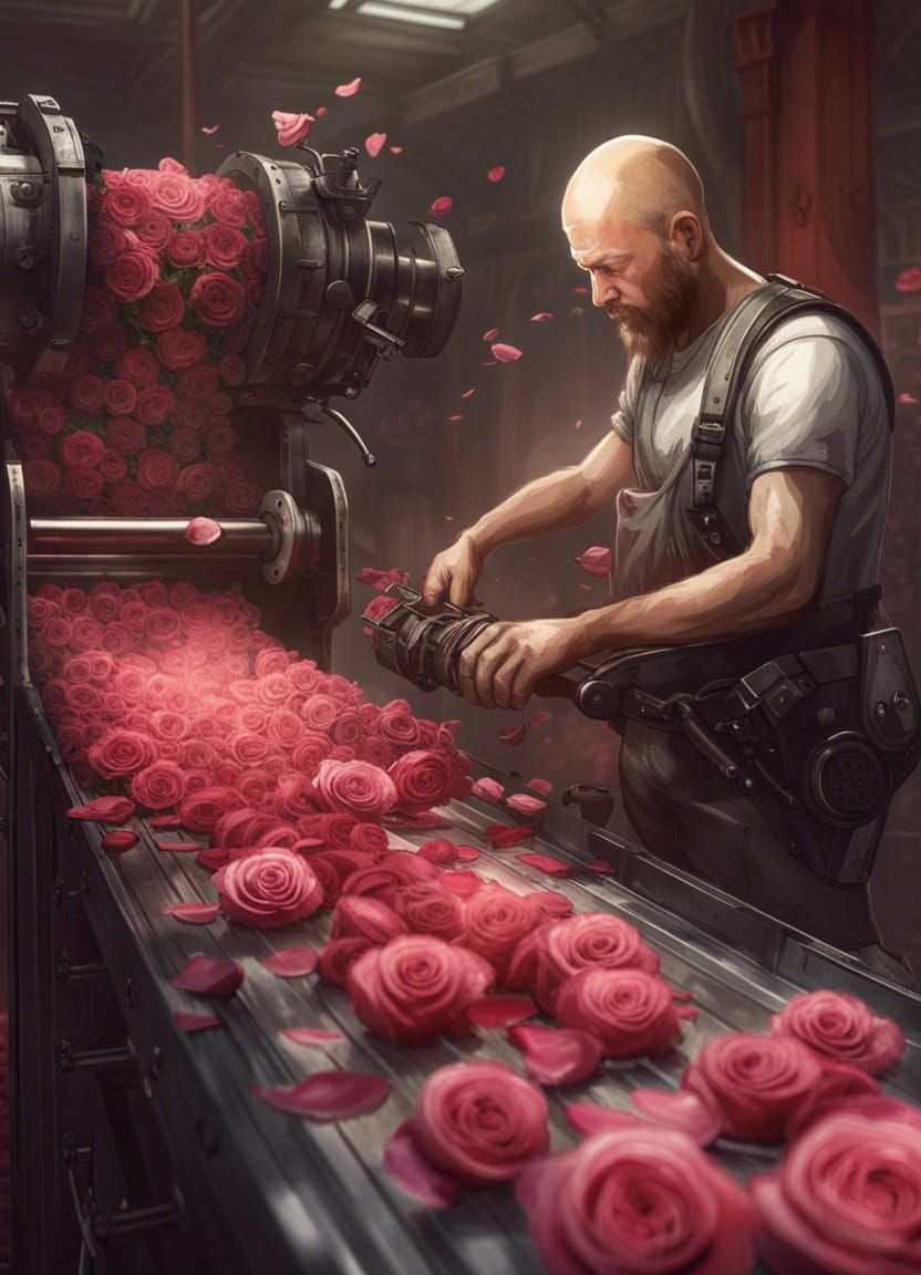 Rose-Making Machine - AI Generated Artwork - NightCafe Creator