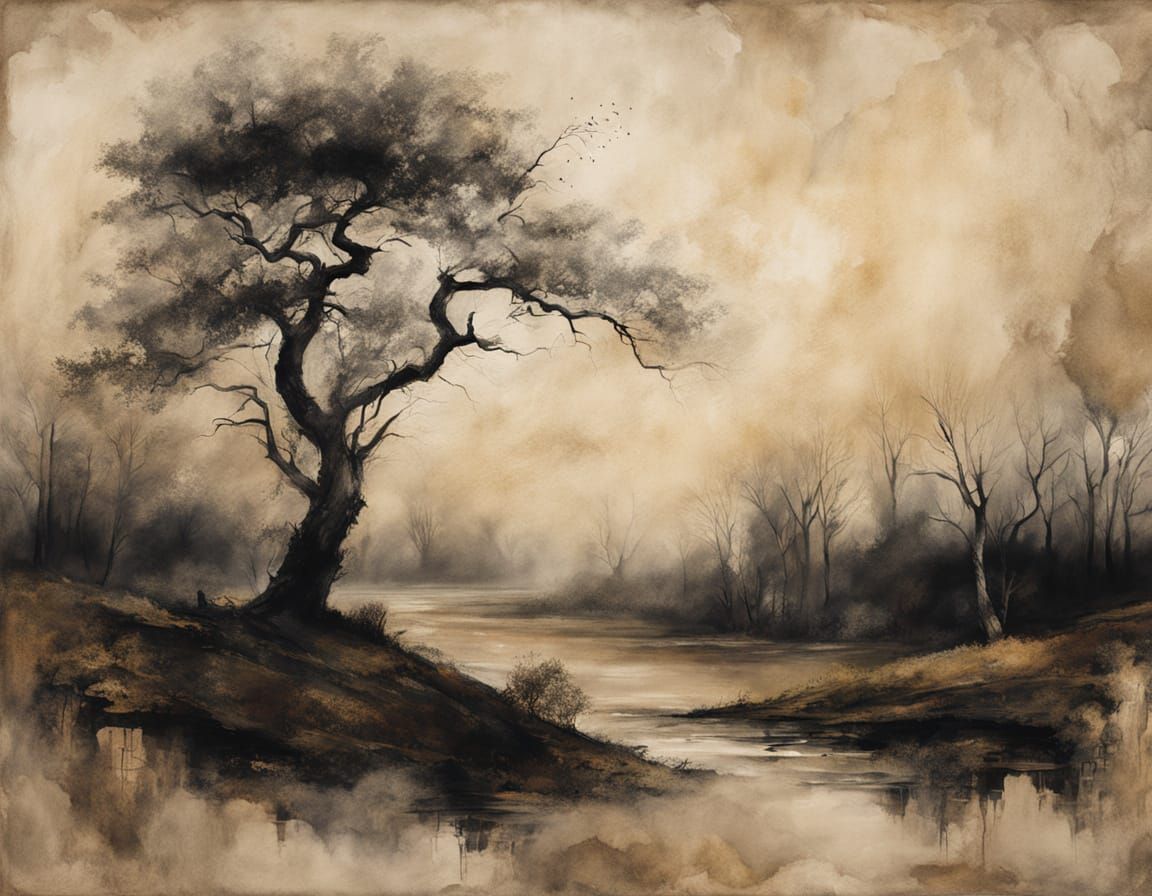 A collection of Romanticized Realism paintings using gouache, acrylic ...