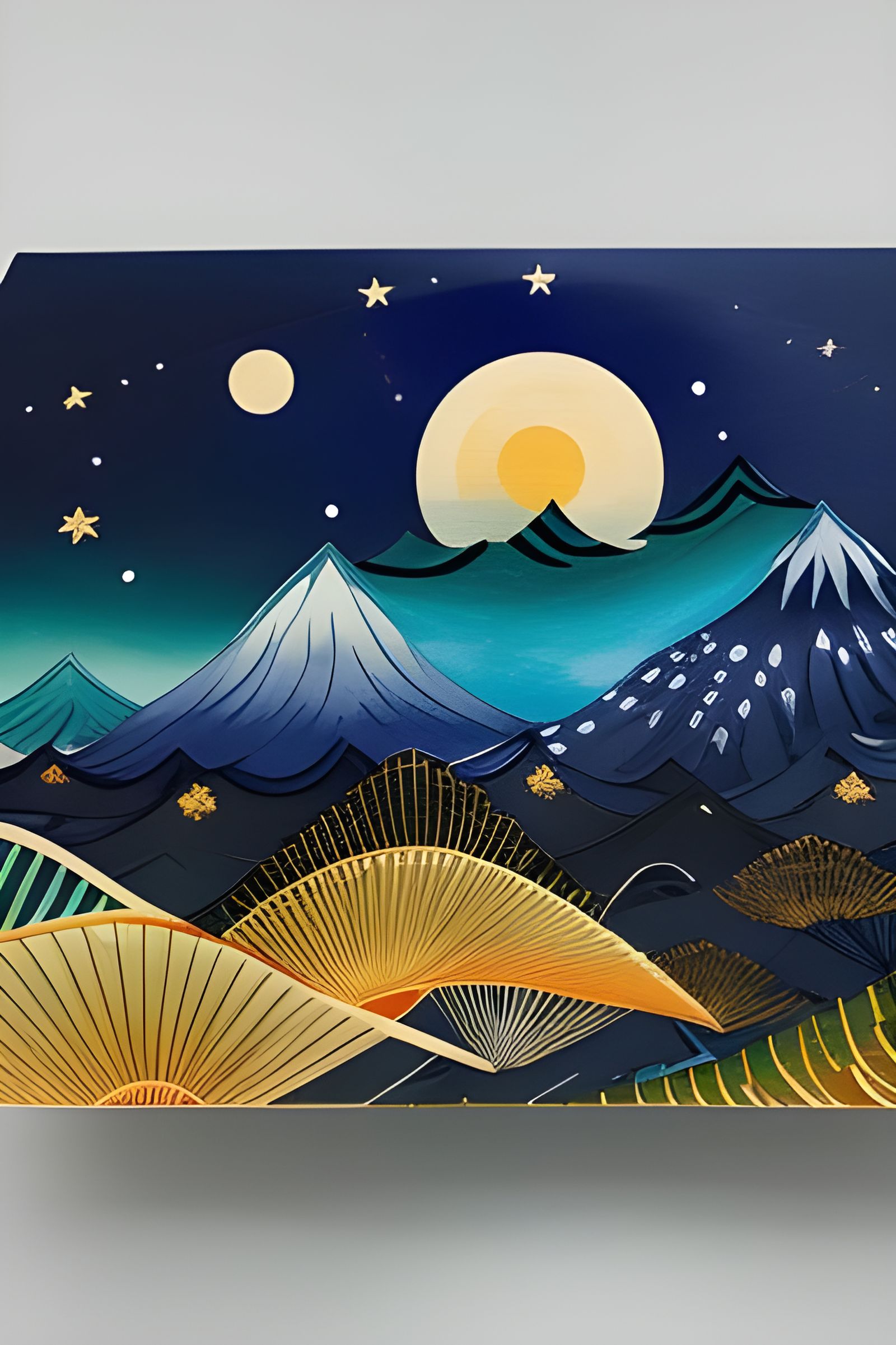 zen garden ocean wave under vibrant starry night #artgrab @ArtgrabCo - AI Generated Artwork ...