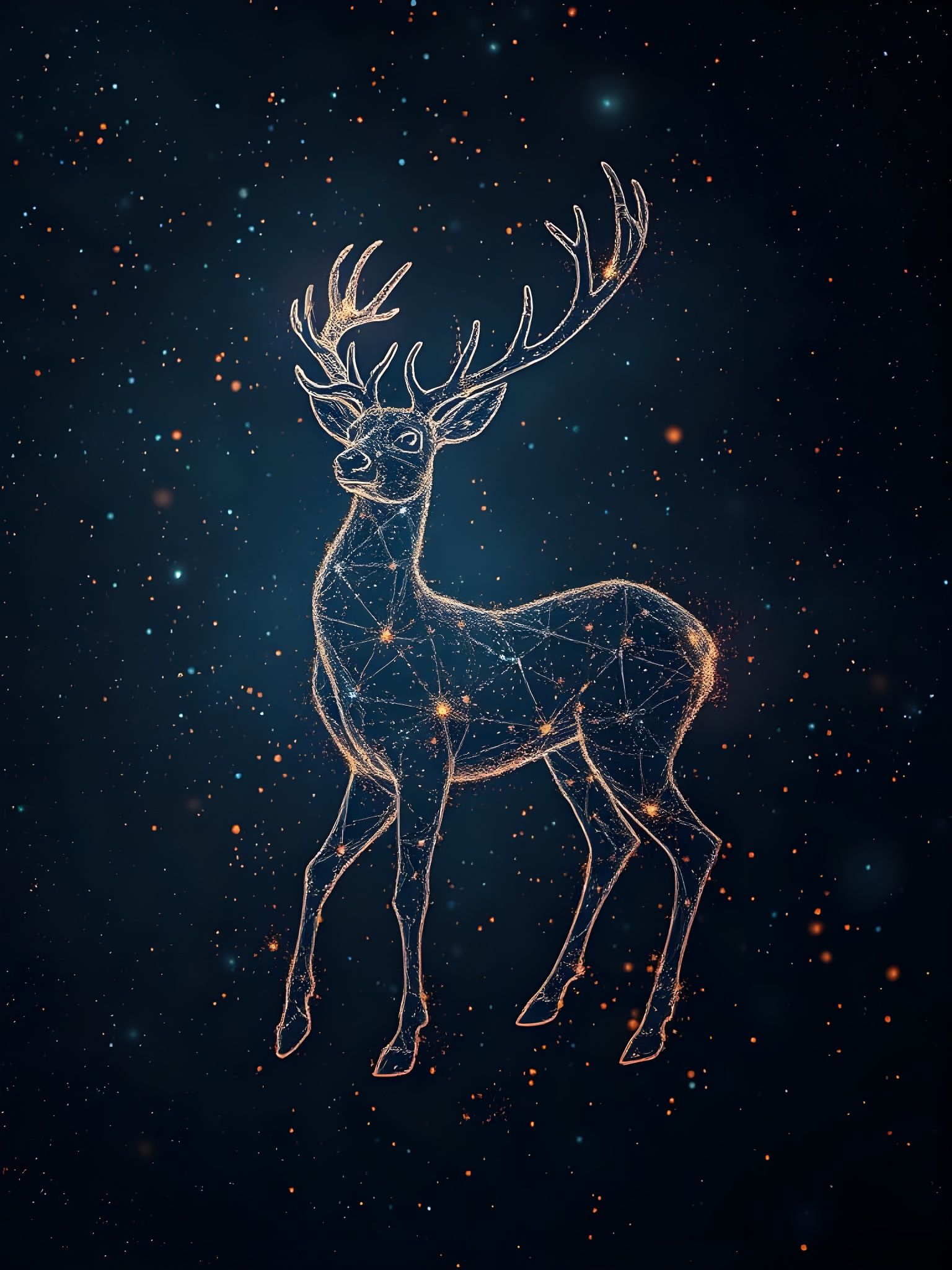A deer-shape constellation - Stardust Deer Constellation in ...