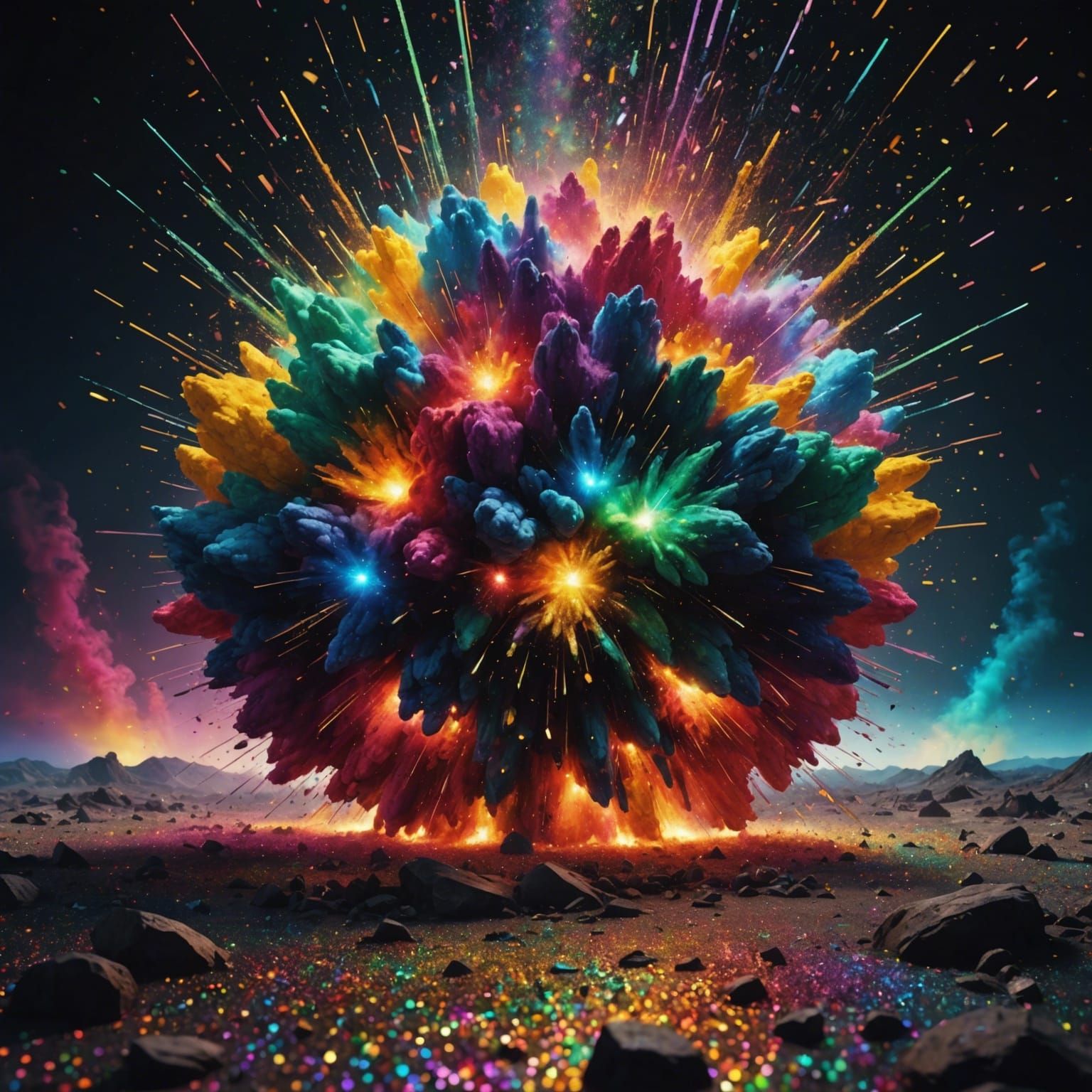 Explosion - AI Generated Artwork - NightCafe Creator