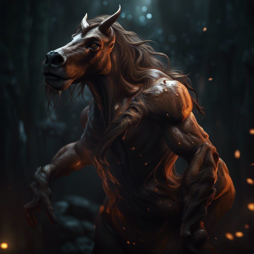 Devil king of Centaurs 🐎 - AI Generated Artwork - NightCafe Creator