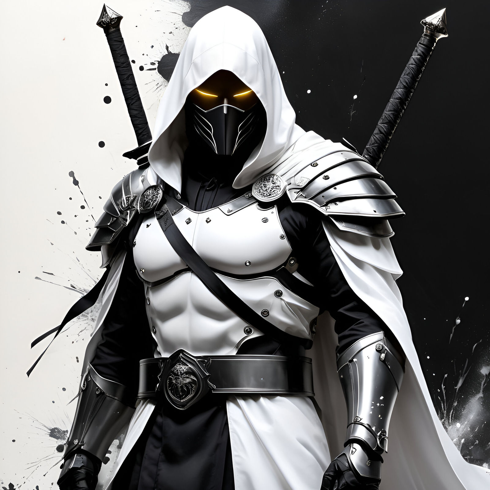 Black and white warrior - AI Generated Artwork - NightCafe Creator