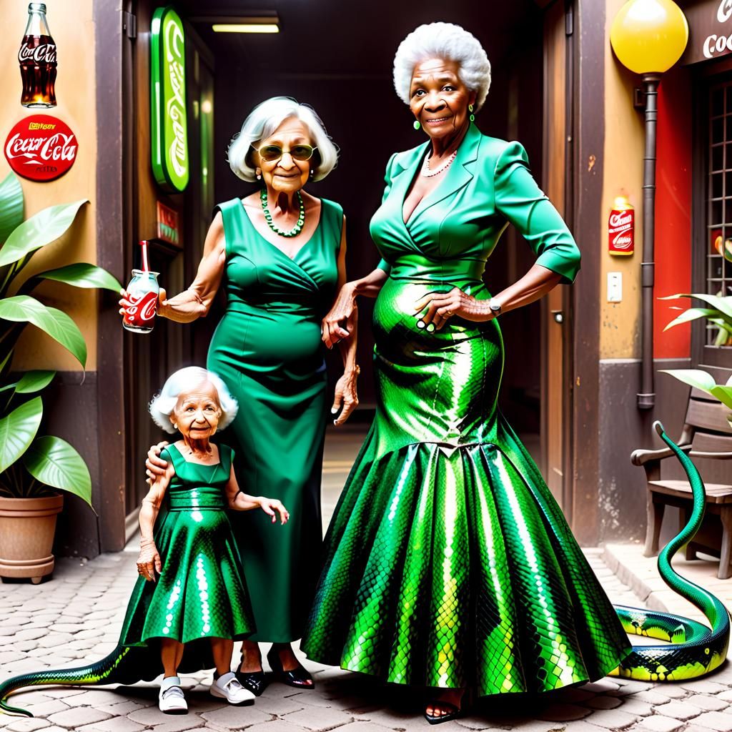 Green mamba women - AI Generated Artwork - NightCafe Creator