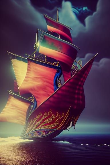 I chase the wind of a prism ship to taste the sweet and sour - AI ...