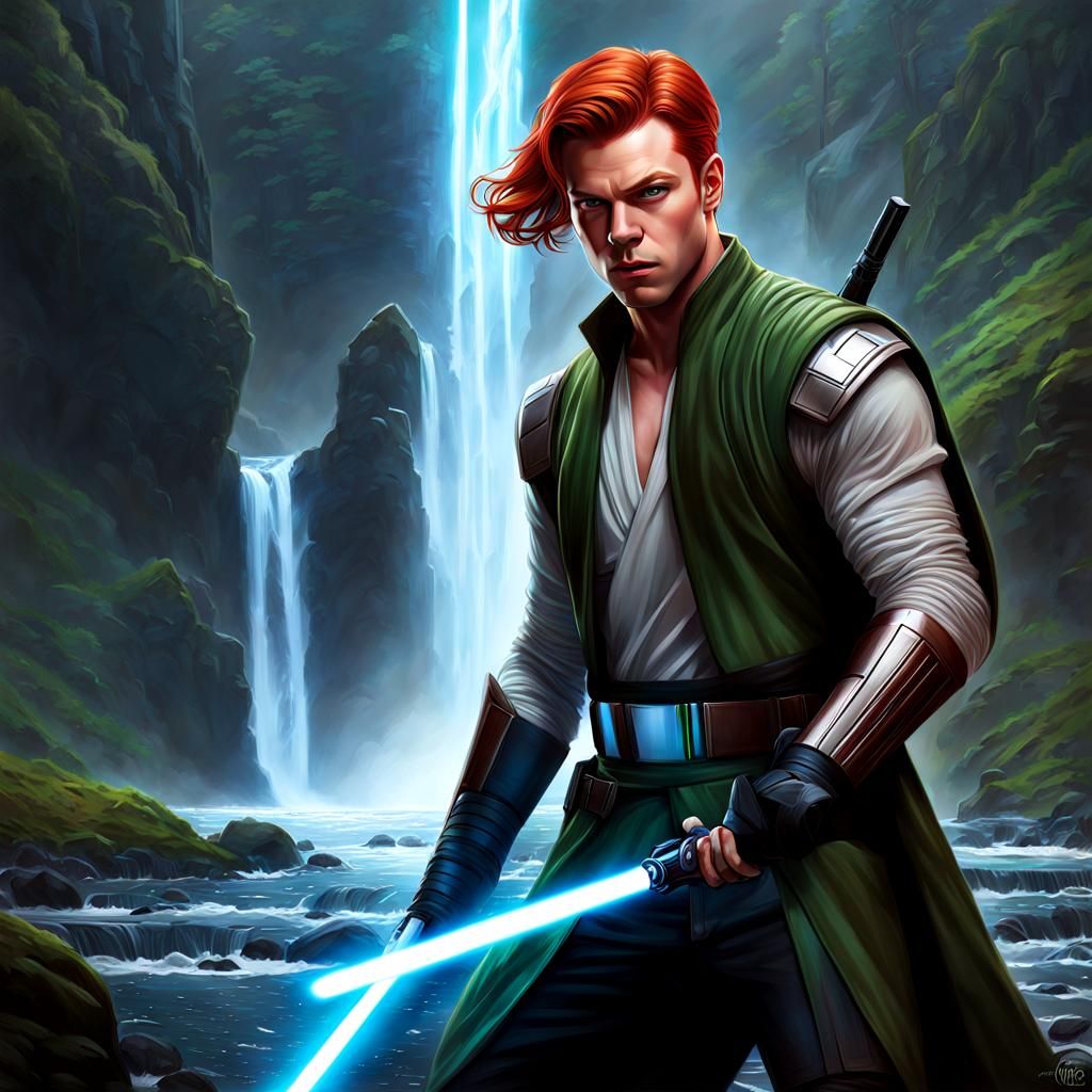 ((Masterpiece)), ((high detail)), redhead man (Cameron Monaghan), green ...