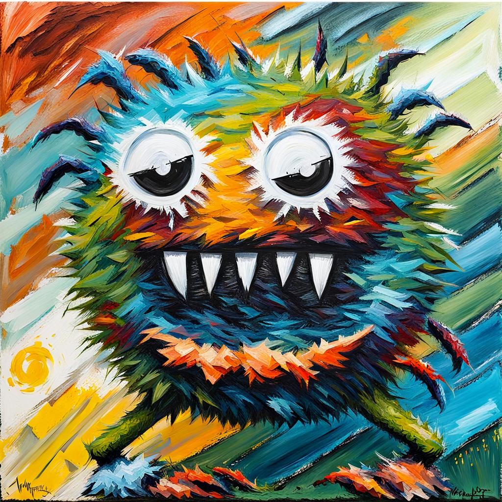 Fuzzy wompler monster #28 - AI Generated Artwork - NightCafe Creator