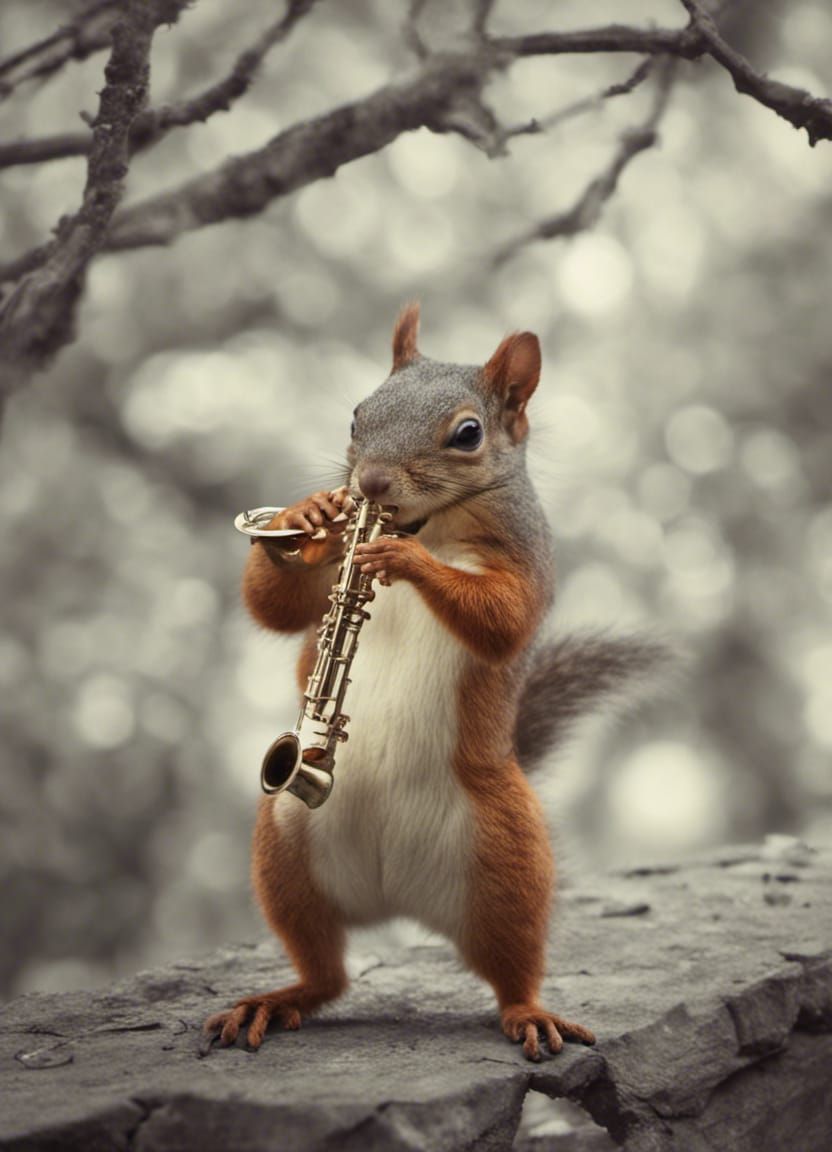 Red Squirrel playing a Bong???? - AI Generated Artwork - NightCafe Creator