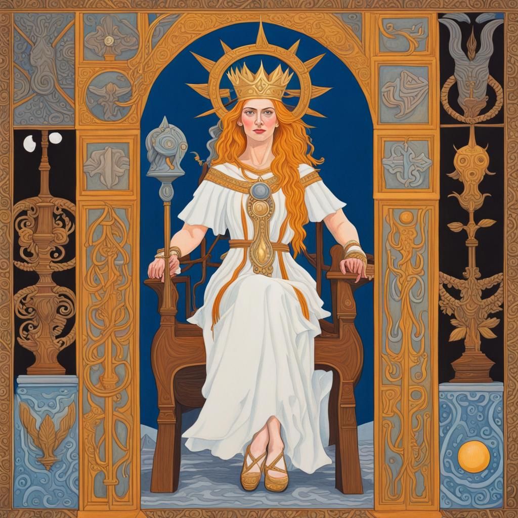 Frigg, the queen of the Norse gods and the patroness of Friday. - AI ...