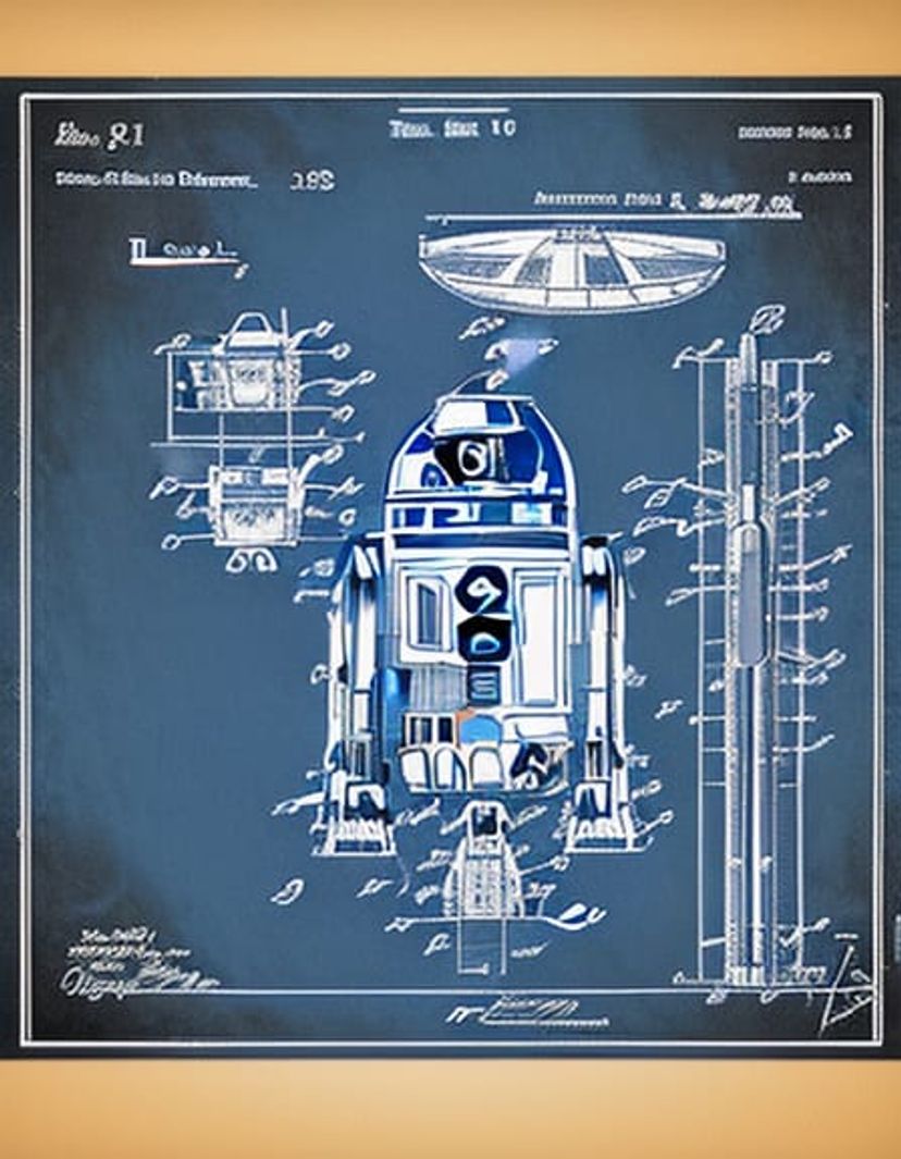 R2D2 schematics - AI Generated Artwork - NightCafe Creator