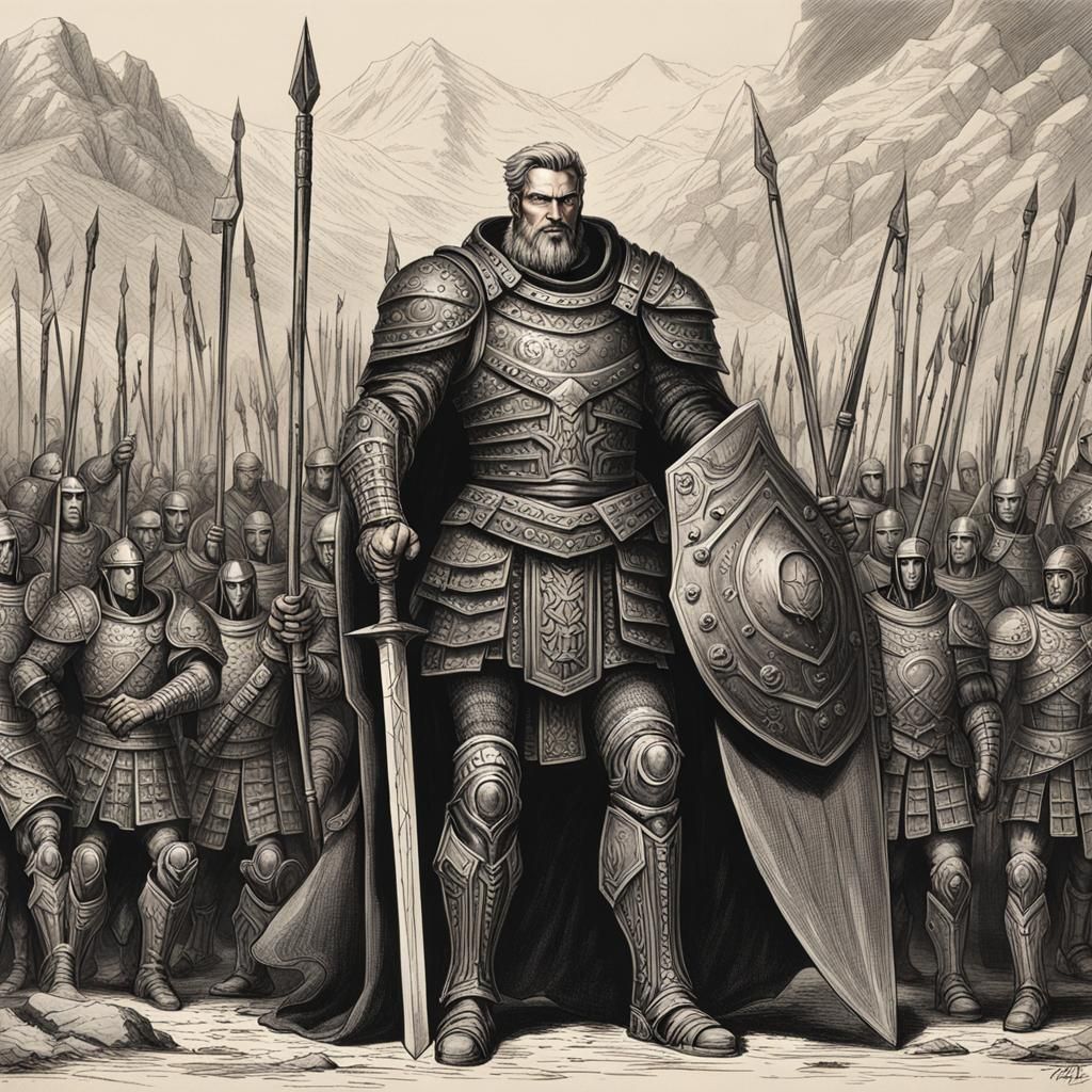 portrait of ares with is giant army - AI Generated Artwork - NightCafe ...