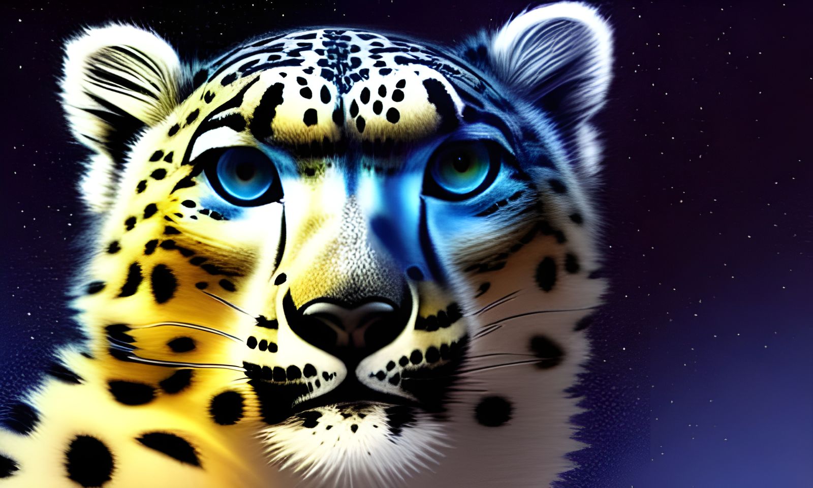 "Snow leopard" exploring the cosmos, complementary colors, cosmos ...