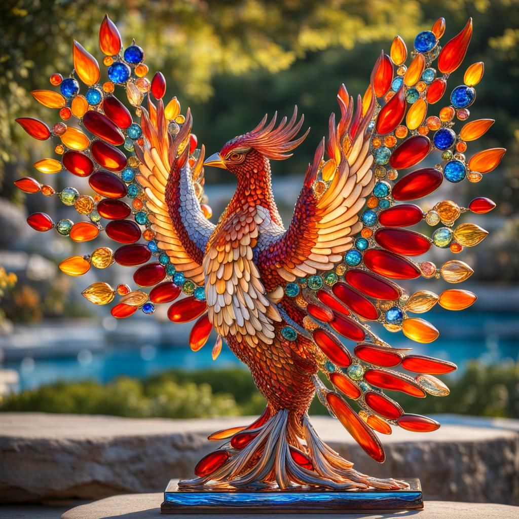 The Phoenix Rises: A Jewel-Forged Legacy - AI Generated Artwork ...