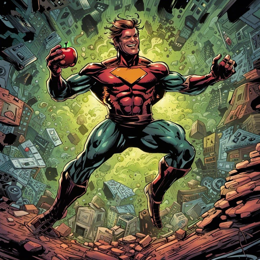 Apple Man! - AI Generated Artwork - NightCafe Creator