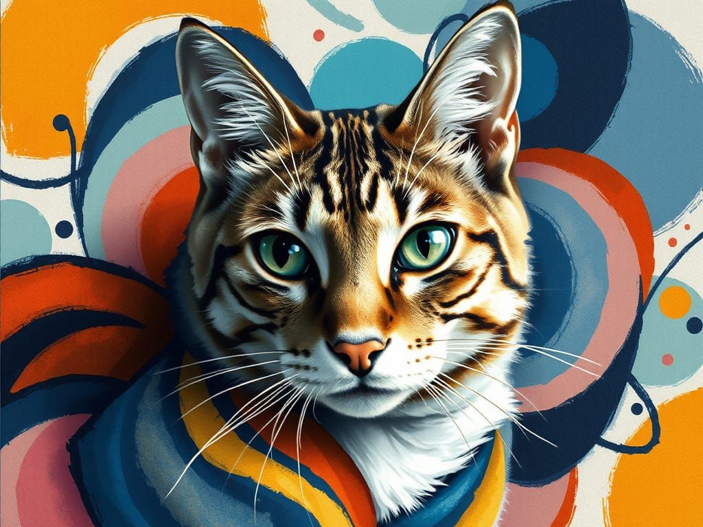 Portrait of Kandinsky's tabby cat - Portrait of Kandinsky's ...