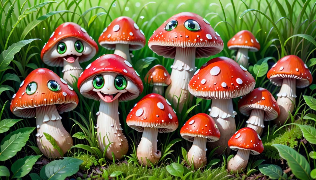 Cute Shroomies - AI Generated Artwork - NightCafe Creator