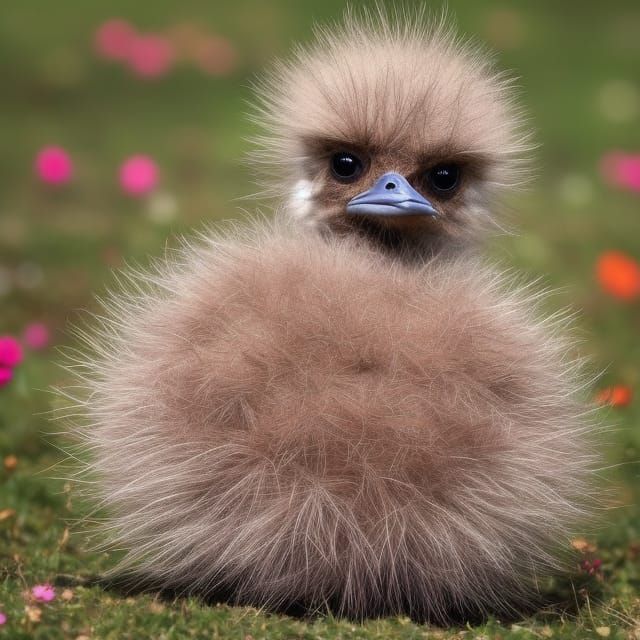 Ostrich Chick - AI Generated Artwork - NightCafe Creator