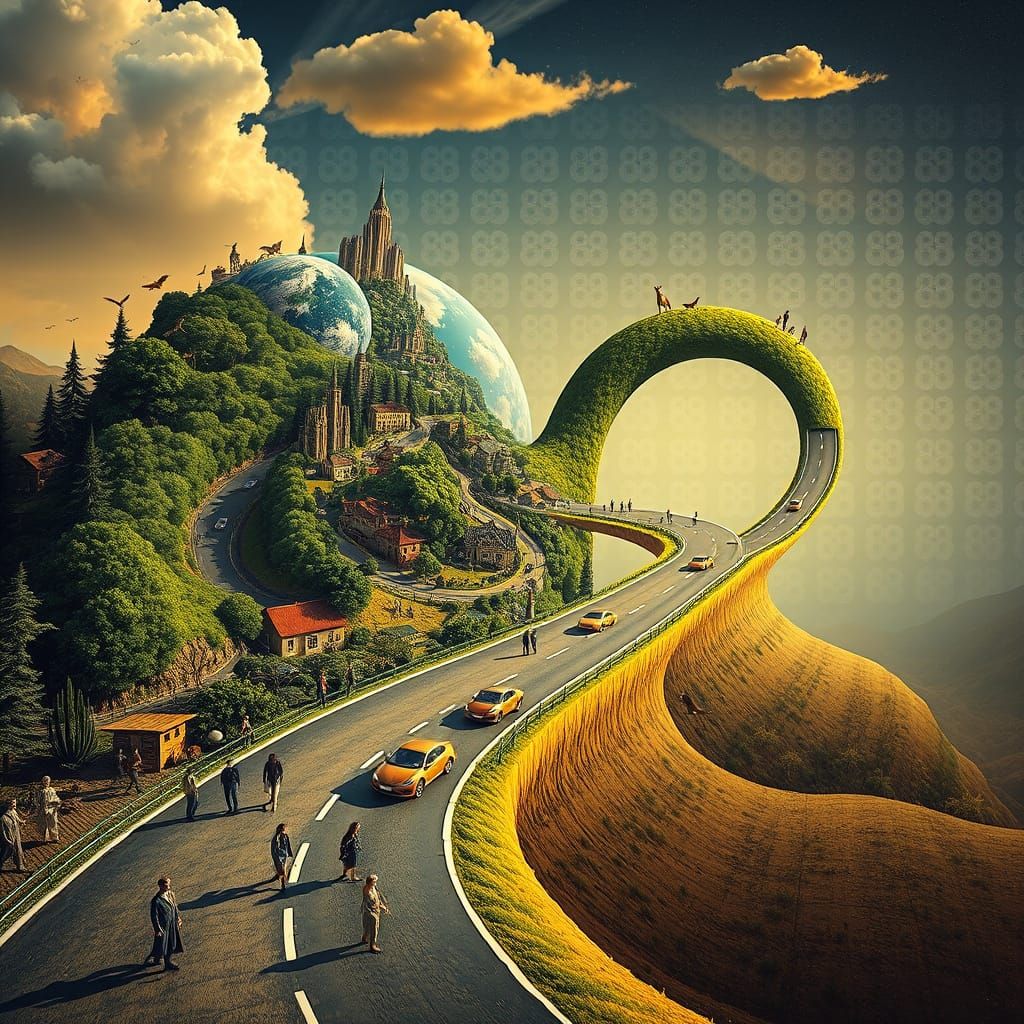 The painting is based on the power of surrealism: The Earth has the ...