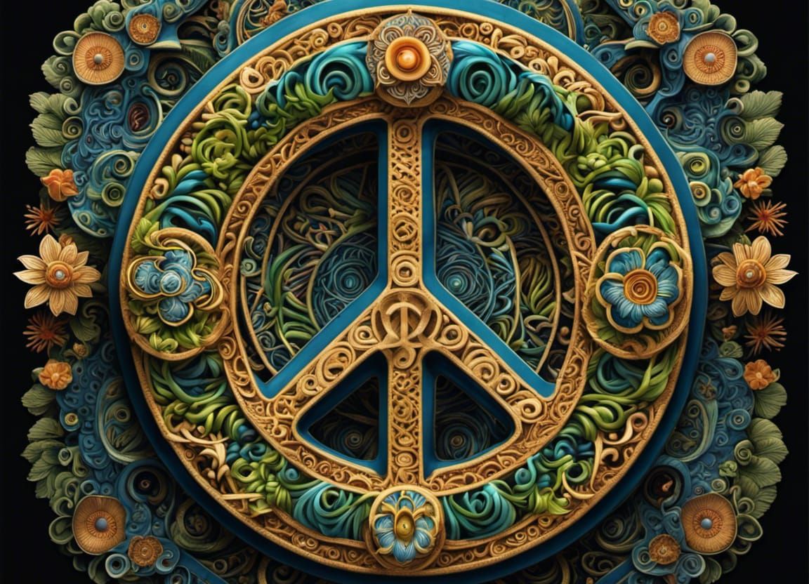 beautiful peace sign - AI Generated Artwork - NightCafe Creator