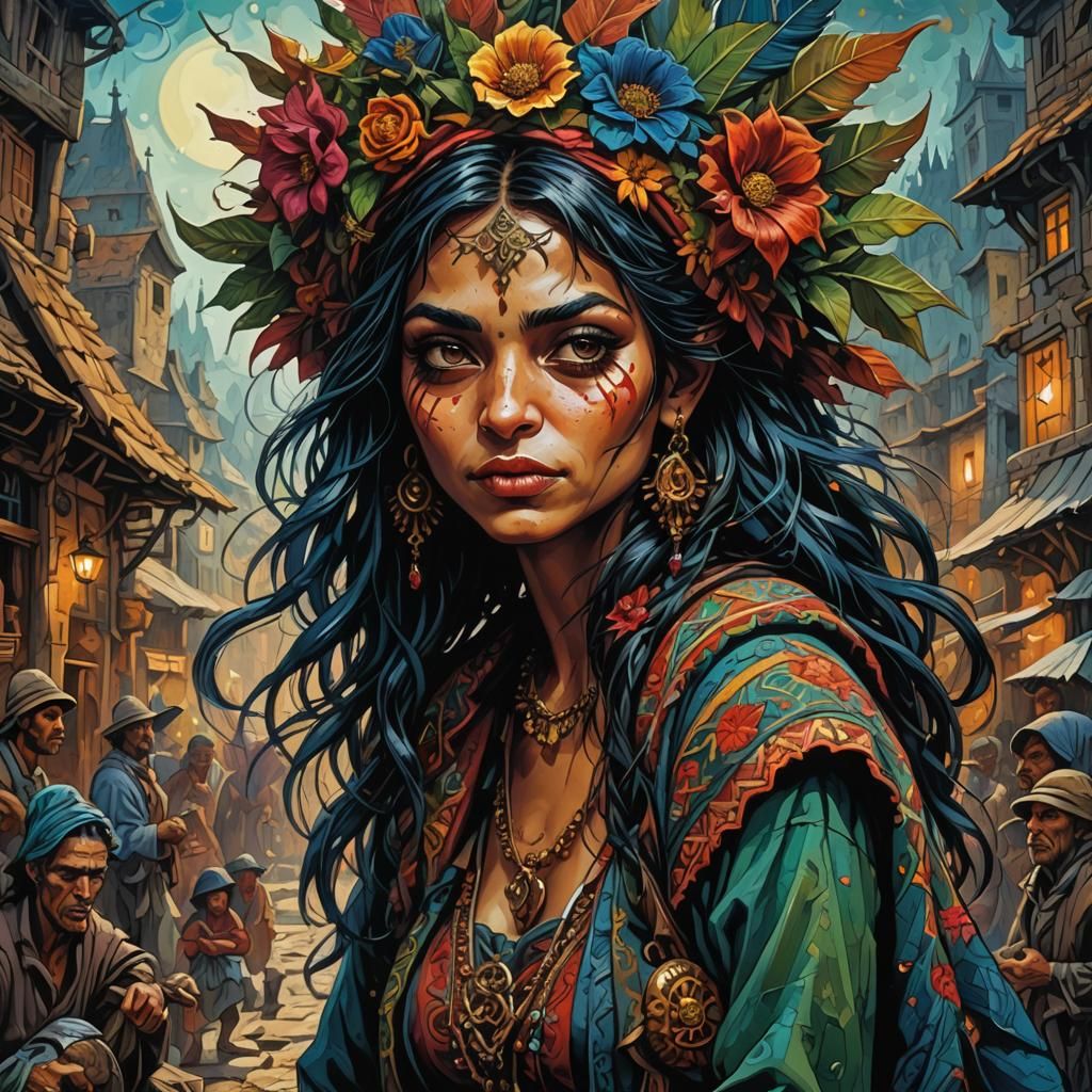 Romani Gypsies as a Goblin Girl - AI Generated Artwork - NightCafe Creator