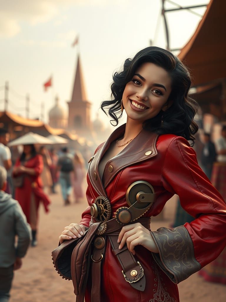 desert steampunk lady - Steampunk Desert Siren in Vibrant Mo...