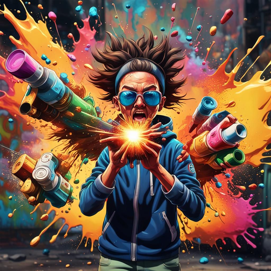 Paint bomb maker - AI Generated Artwork - NightCafe Creator