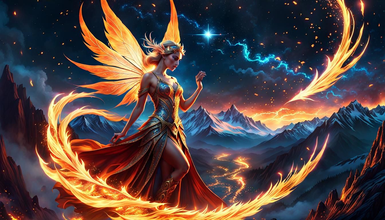 Elemental Fire Fairy - AI Generated Artwork - NightCafe Creator