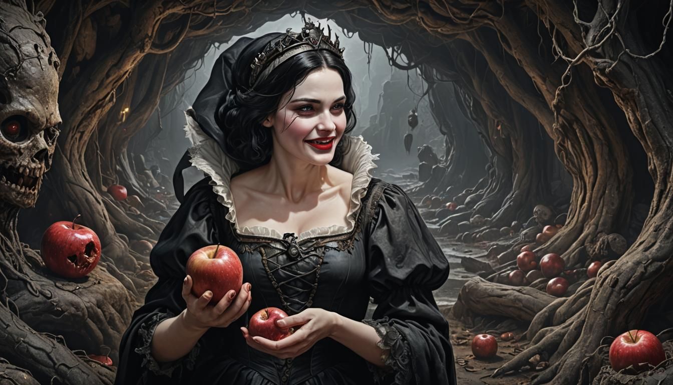 Evil Snow White - AI Generated Artwork - NightCafe Creator