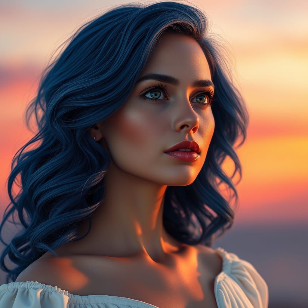 Ethereal Beauty in Hyperrealistic Hypercolor - AI Art