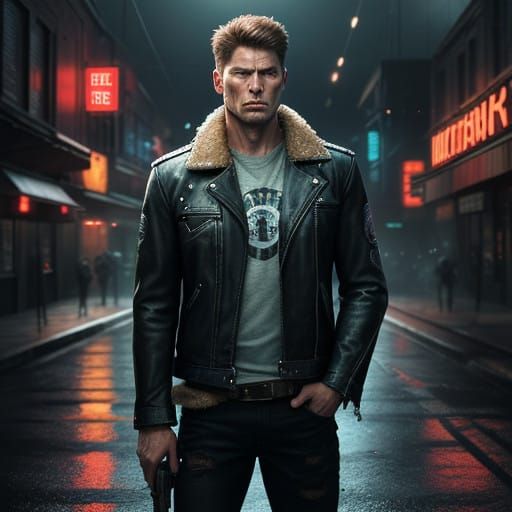 Dean Winchester with a gun - Gritty Supernatural Hero in Neo...