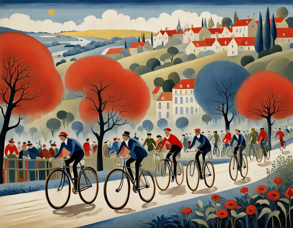 Cycling race with spectators - Cycling race with spectators