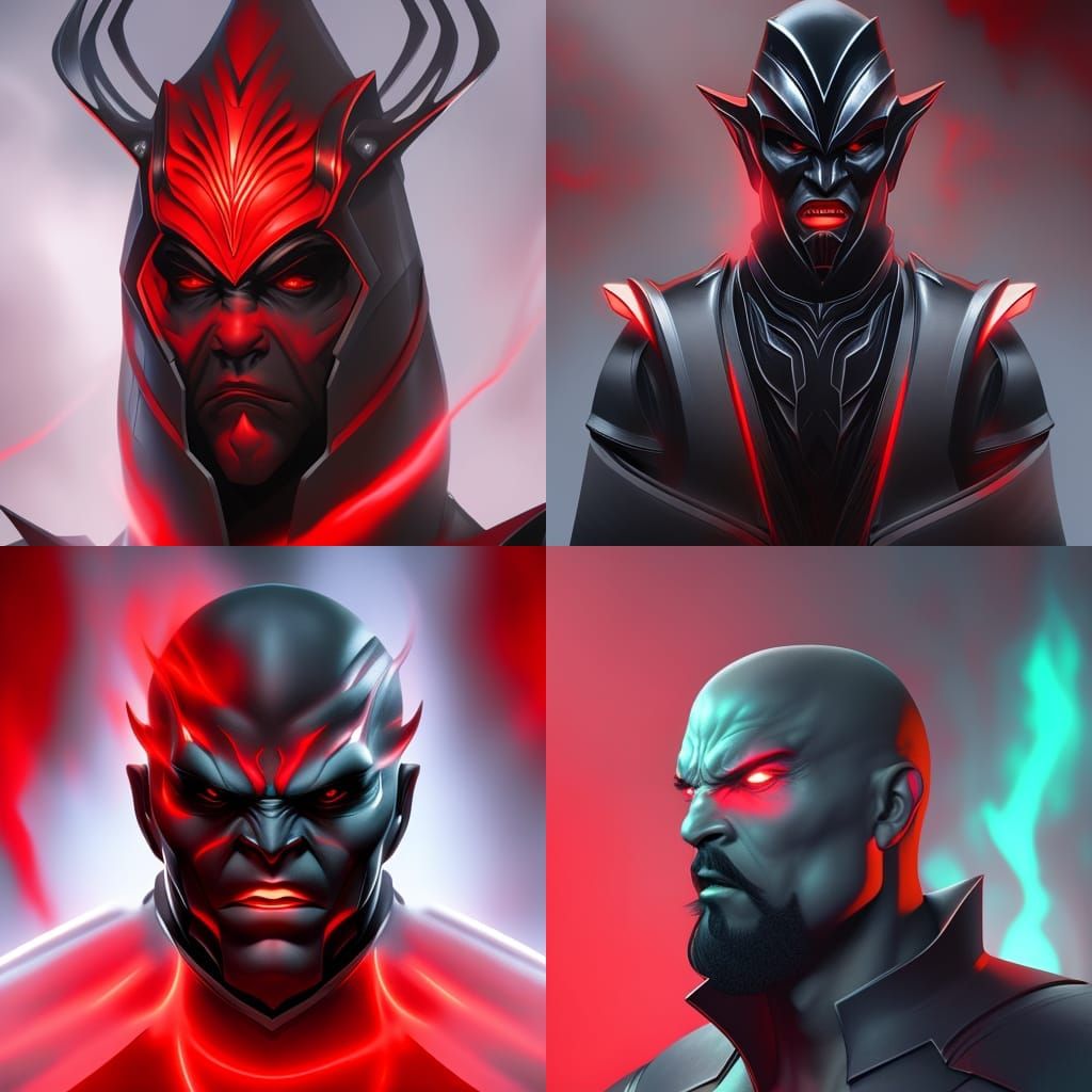 Vicious alien Sith Lord looking angry, standing in anger with black ...