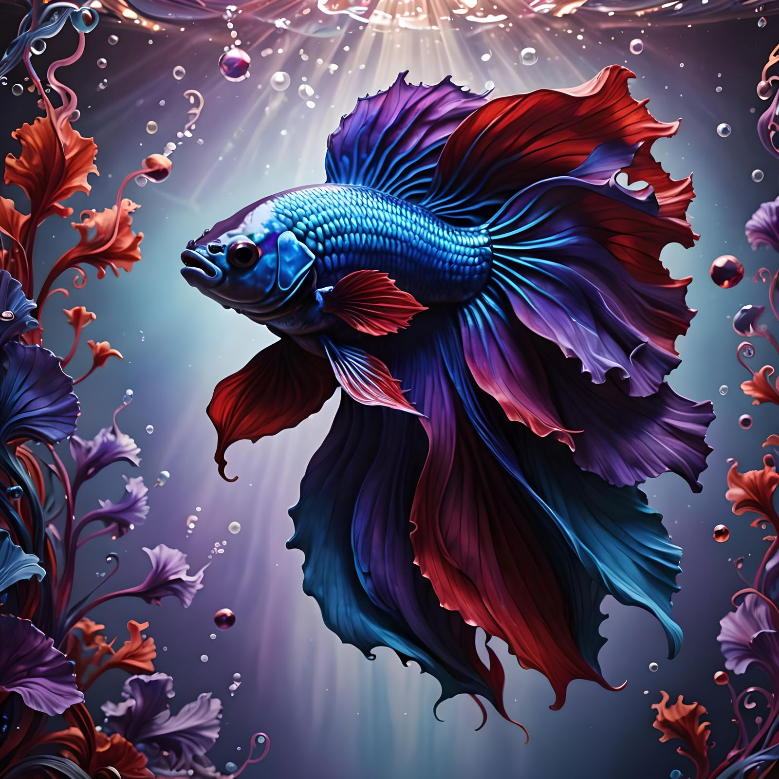 Amazing Betta Fish. - AI Generated Artwork - NightCafe Creator